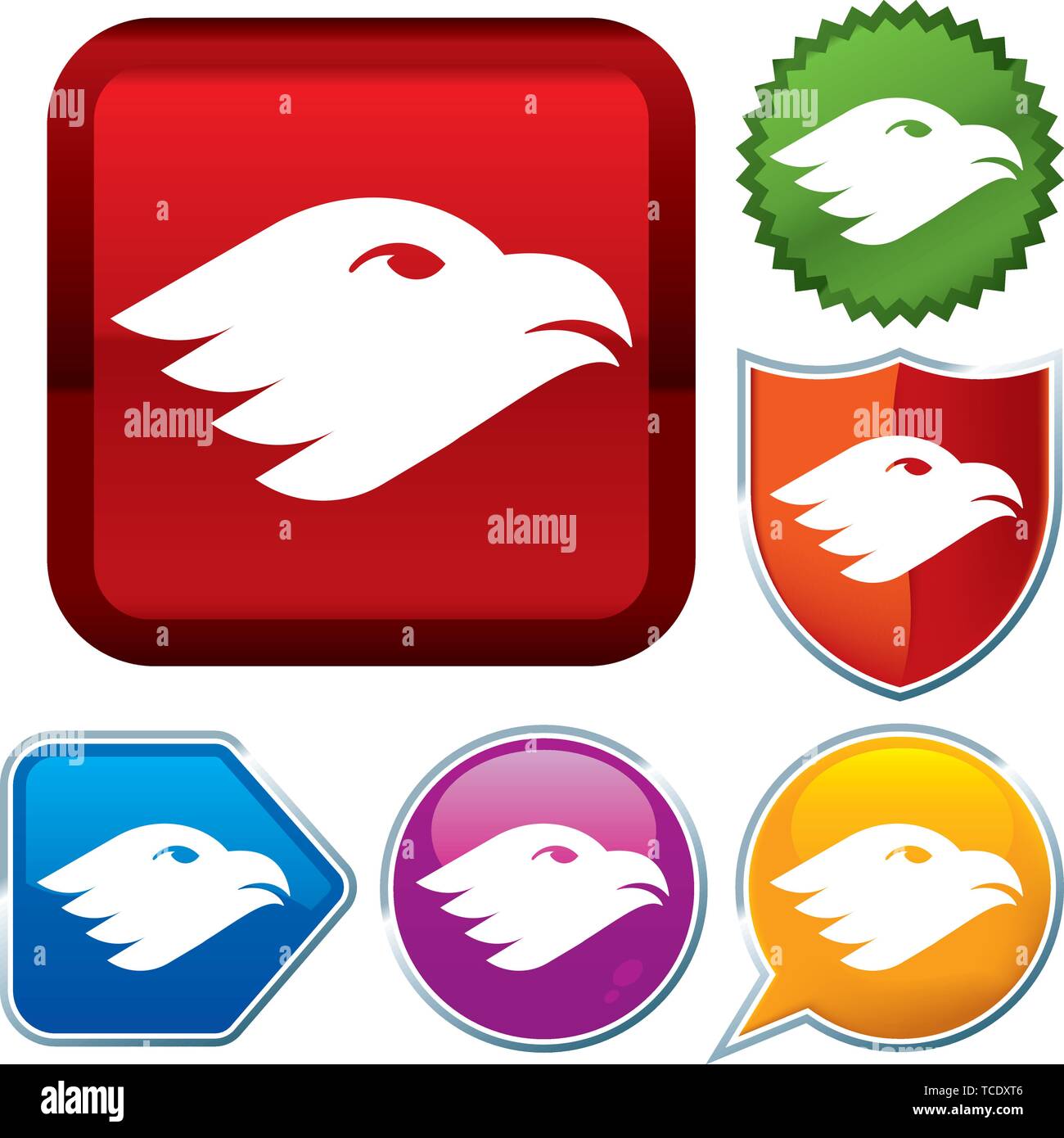 Eagle head shape Stock Vector Images - Alamy