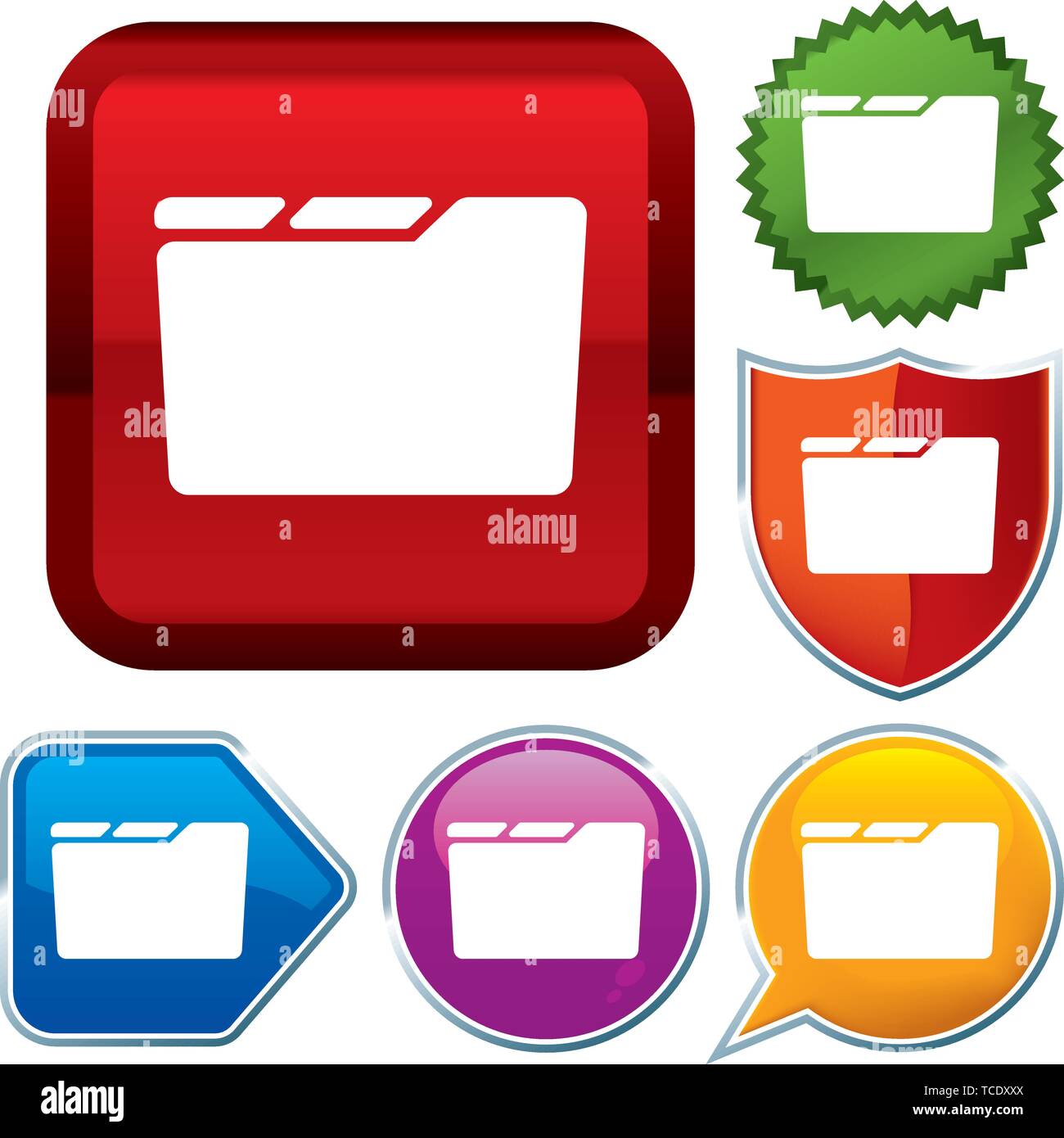 Folder icons Stock Vector Images - Alamy