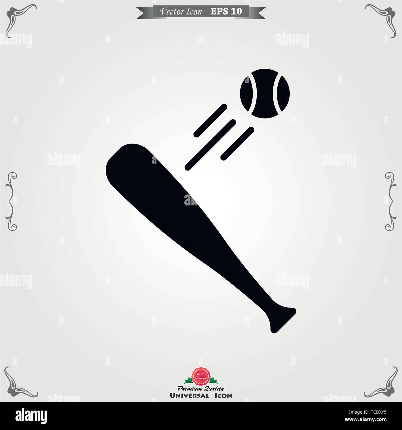 Simple modern set of baseball icons. Premium symbol collection. Vector ...