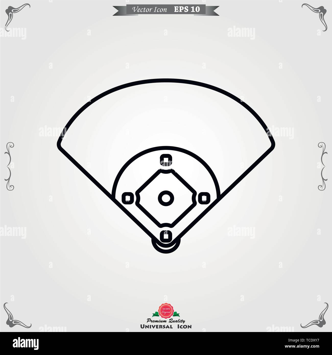Simple modern set of baseball icons. Premium symbol collection. Vector ...