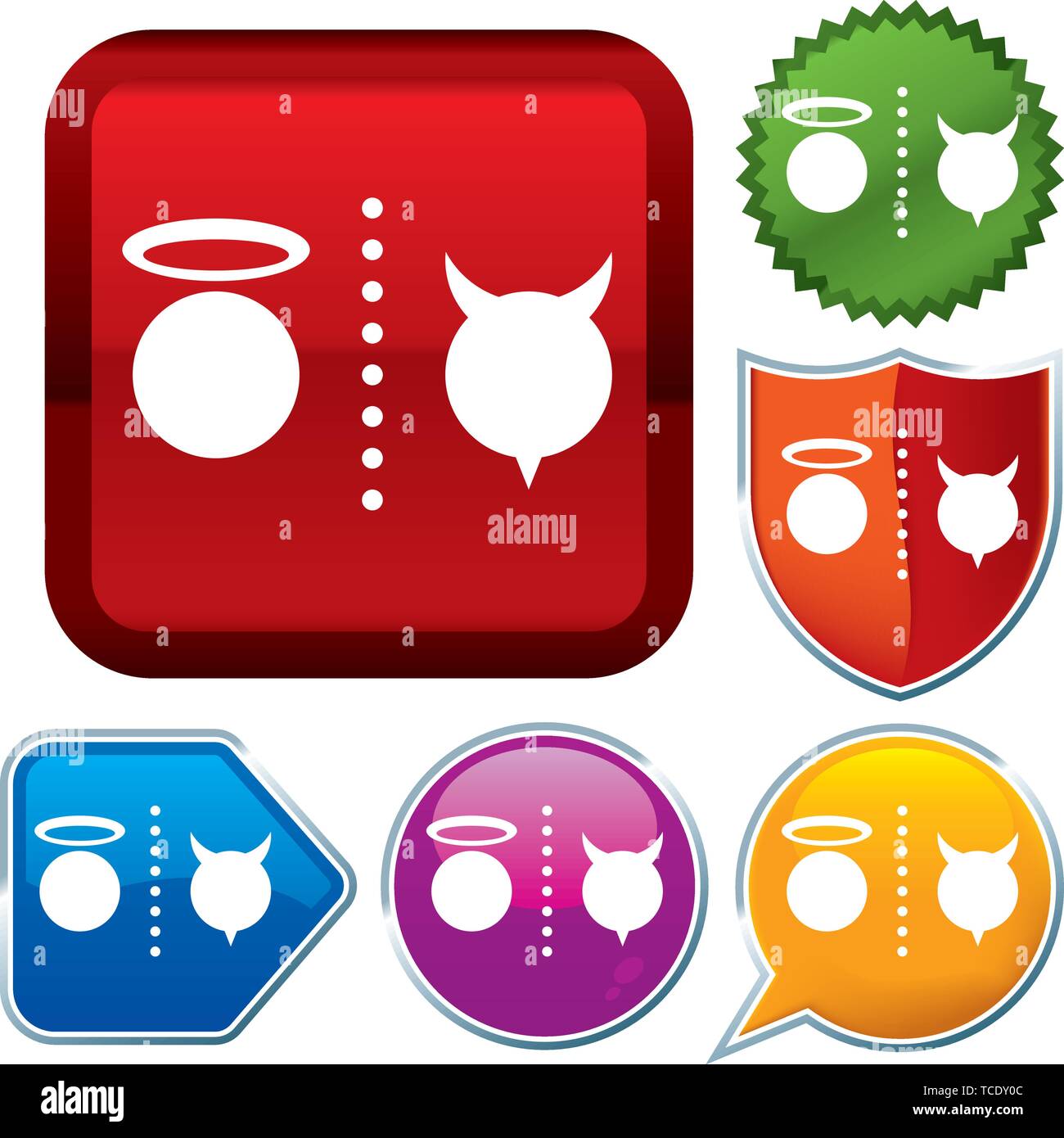 Good and evil icon Stock Vector Images - Alamy