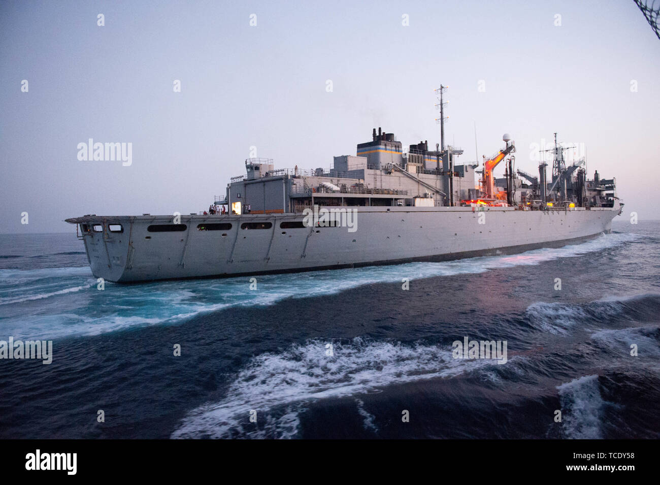 190525-N-DS741-0384 ARABIAN SEA (May 25, 2019) The fast combat support ...