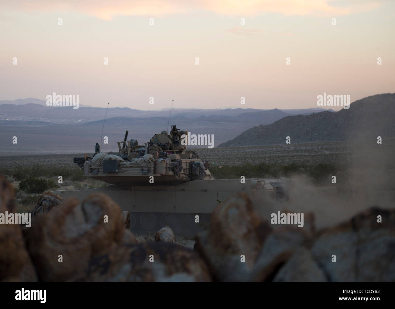 A section of Oregon Army National Guard, M1A2 Abrams Main Battle Tanks ...