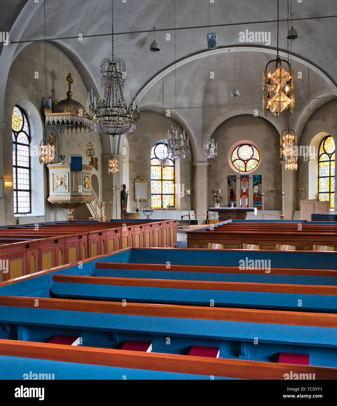 Swedish church interior hi-res stock photography and images - Alamy