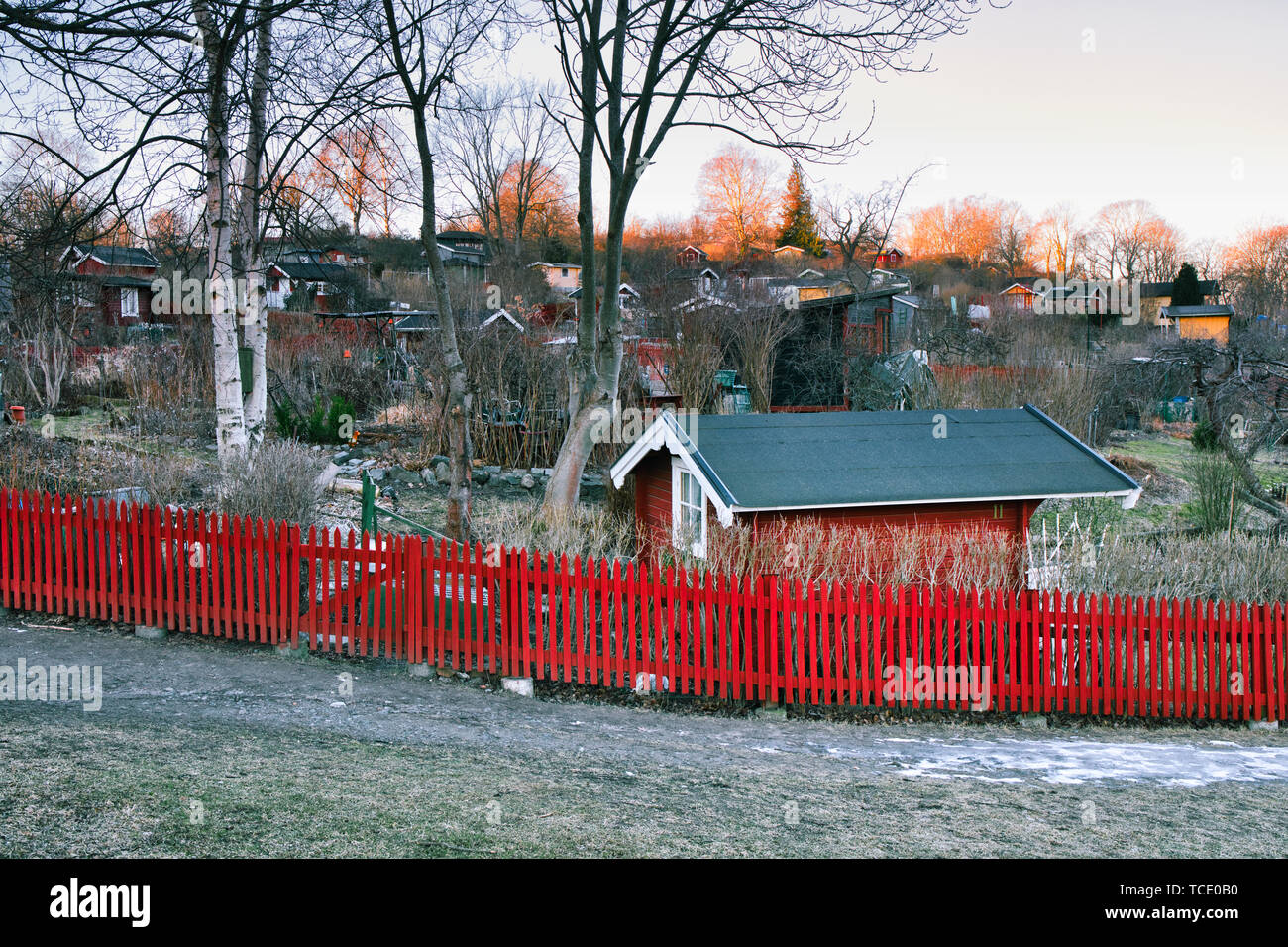 Traditional swedish fence hi-res stock photography and images - Alamy