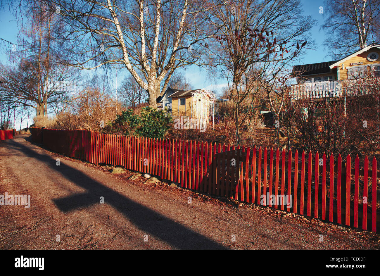 Traditional swedish fence hi-res stock photography and images - Alamy
