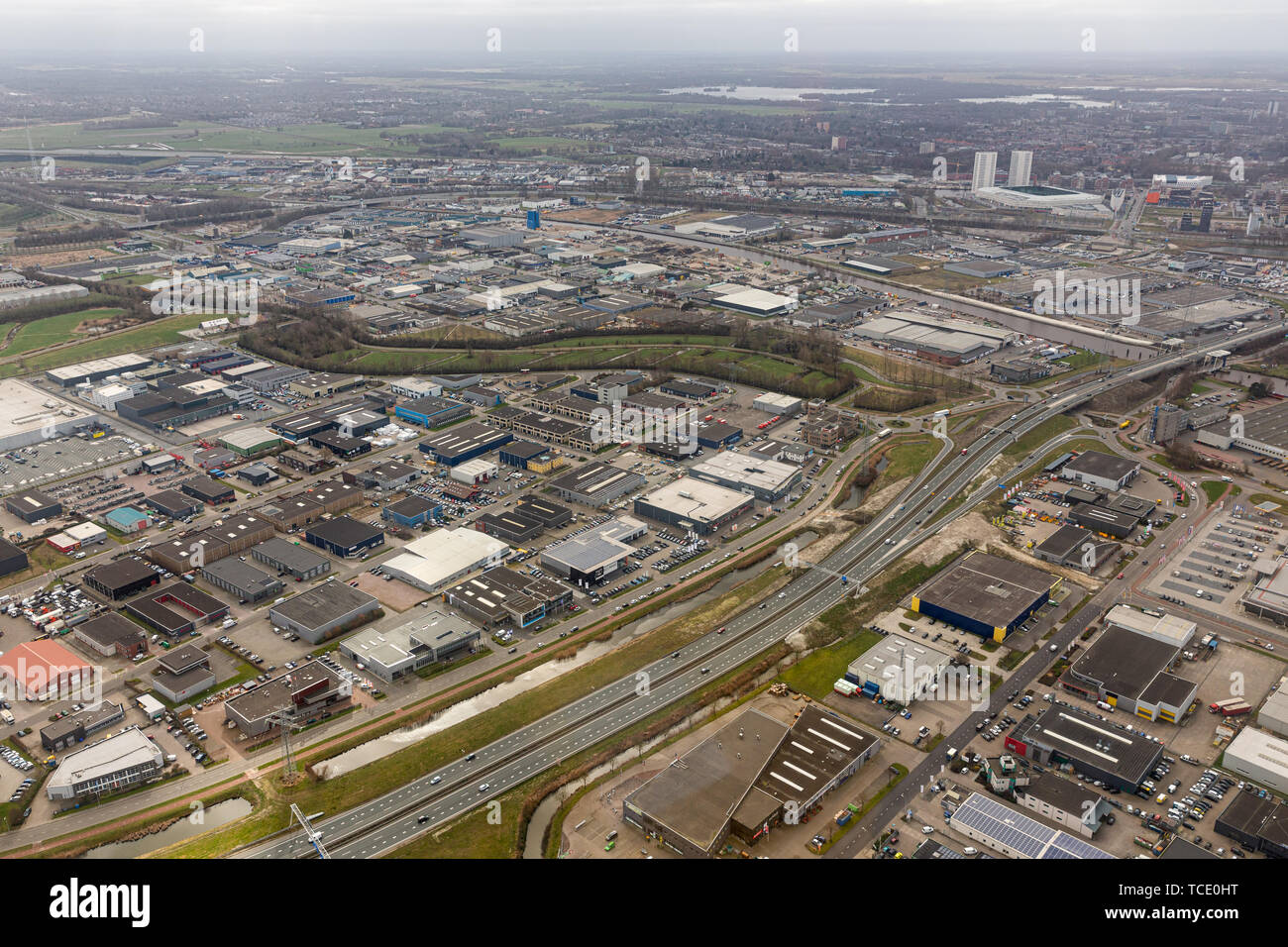 Modern factory top view industrial hi-res stock photography and images ...