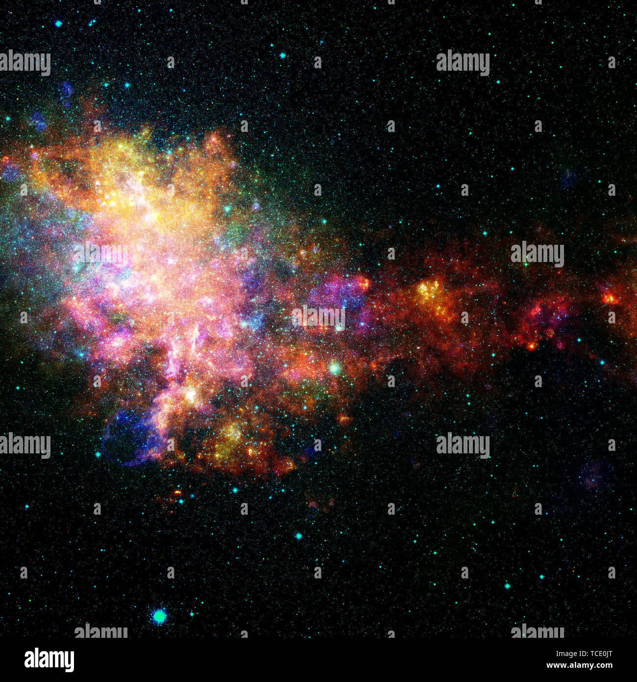 Nebula, starfield, cluster of stars in outer space. Beauty of endless ...