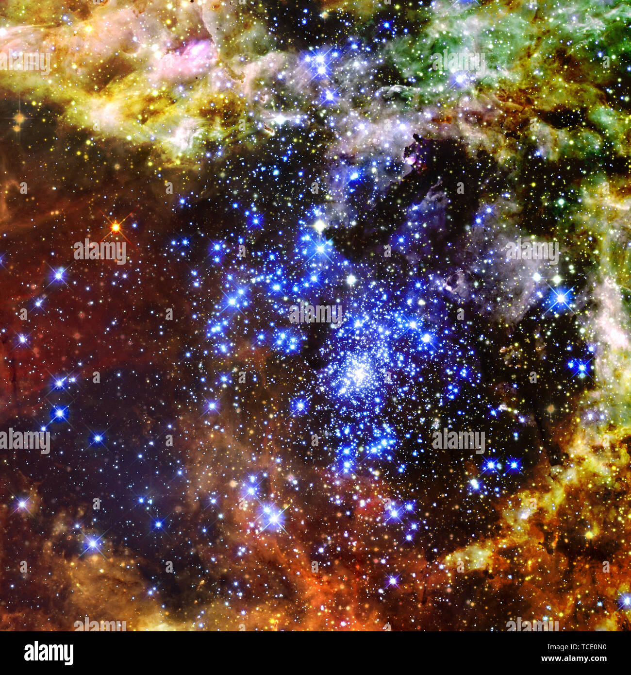 Nebula an interstellar cloud of stars dust. Deep space image. Elements ...