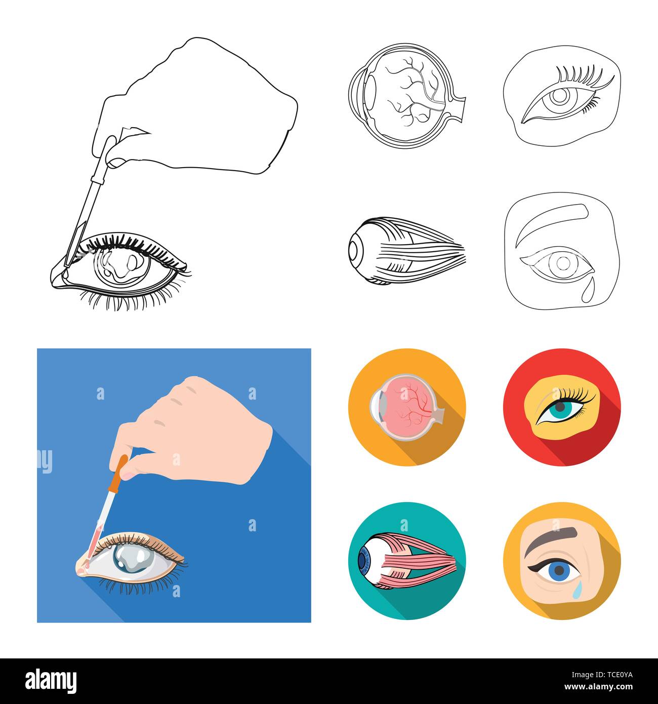 Eyebrow threading Stock Vector Images - Alamy