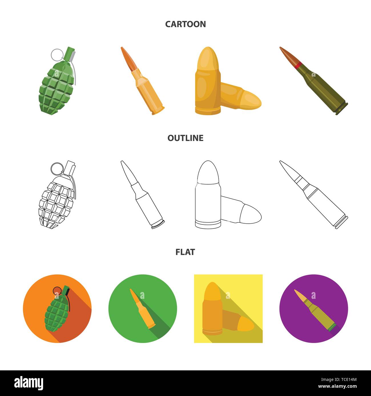 Vector design of weapon and war symbol. Collection of weapon and ...