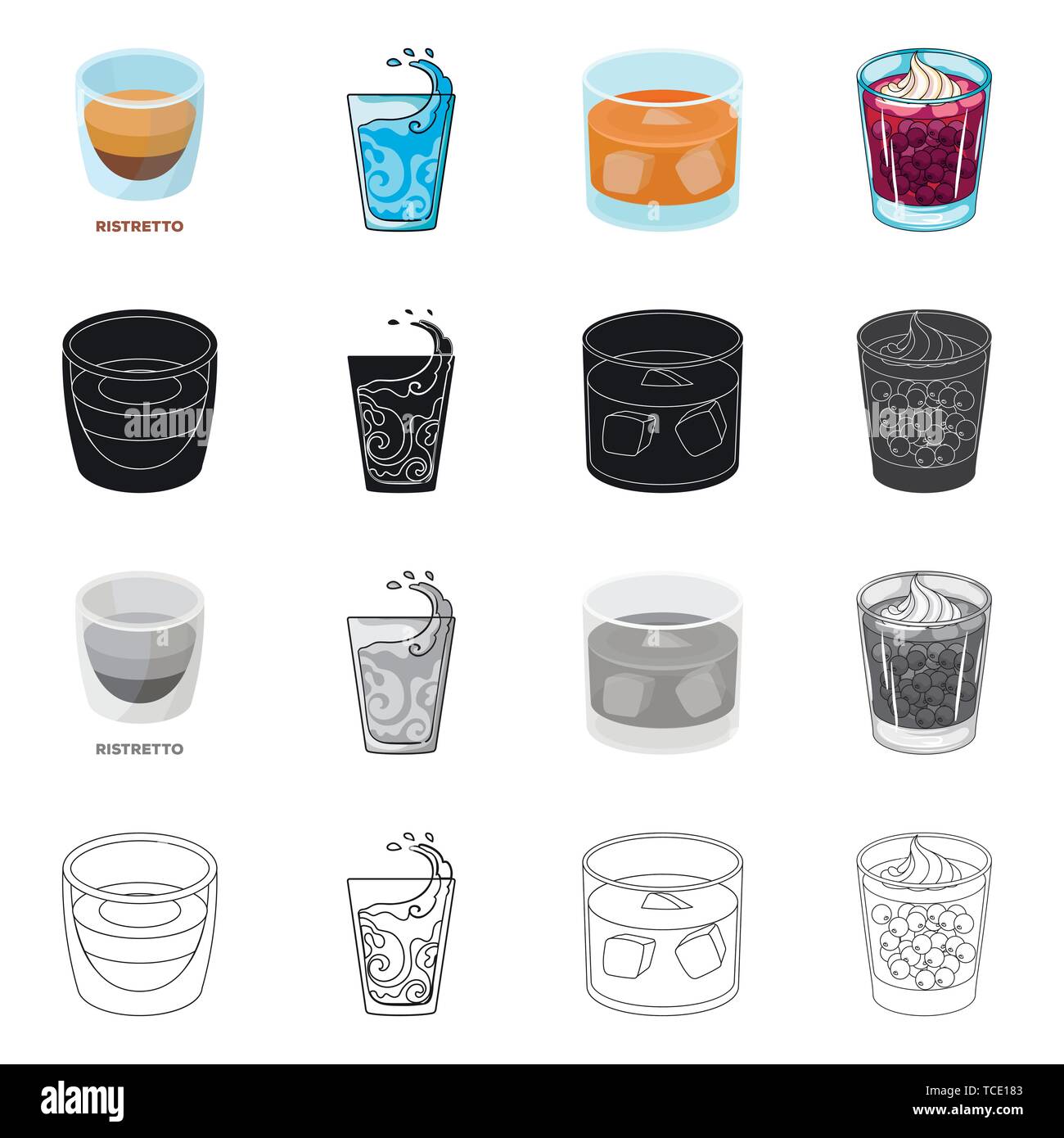 Isolated object of glass and transparent logo. Collection of glass and ...