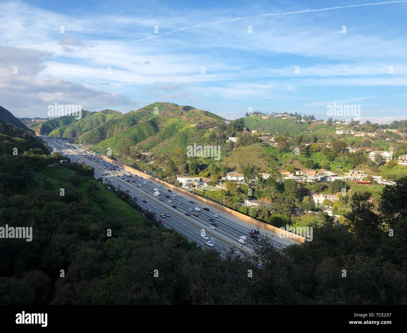405 freeway near Bel Air, Los Angeles, California, United States Stock ...