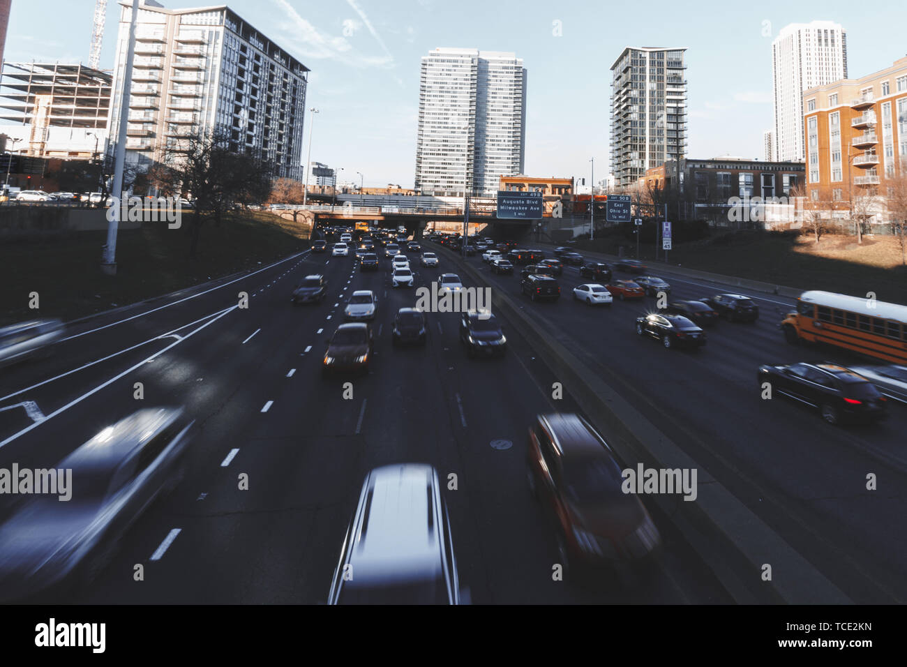 Driving along highway hi-res stock photography and images - Alamy