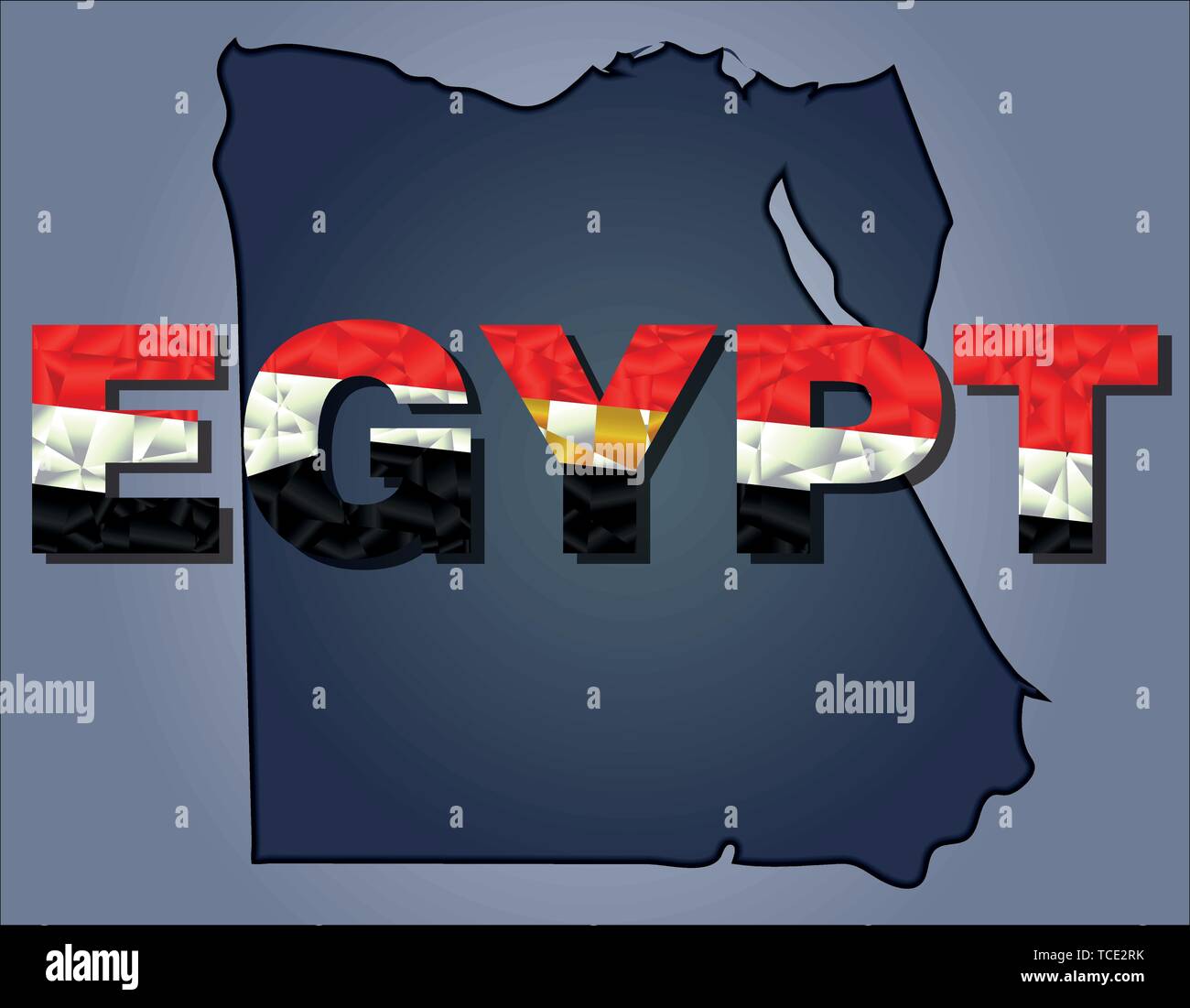 Egypt outline map Stock Vector Images - Alamy