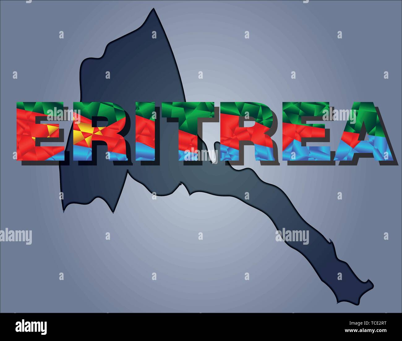 Outline map country eritrea Stock Vector Images - Alamy