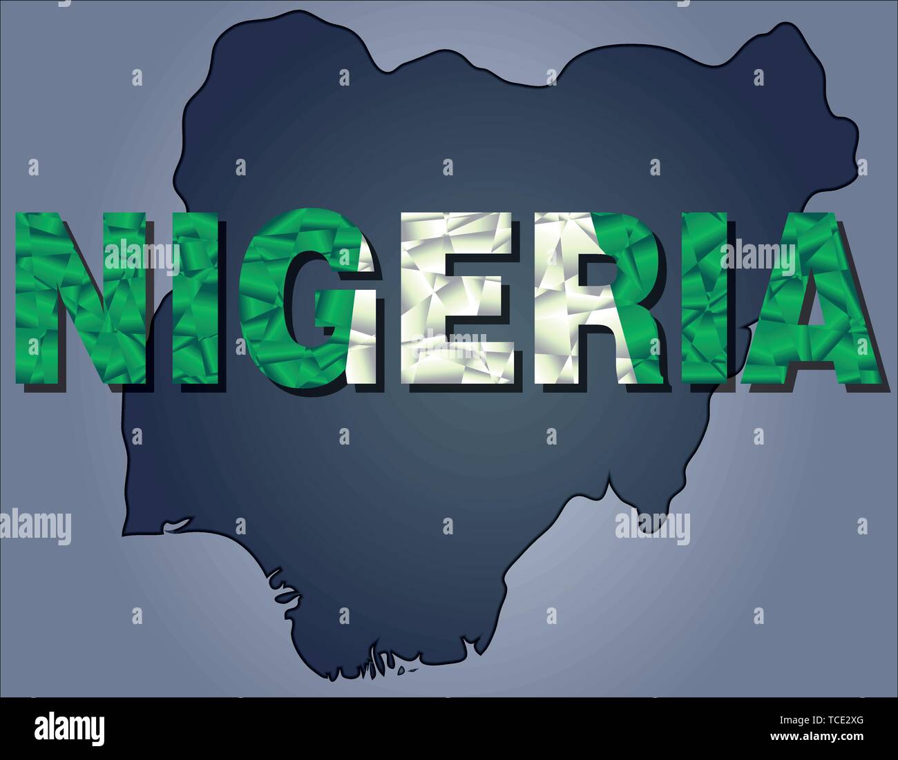 Africa Nigeria Map Stock Vector Images - Alamy