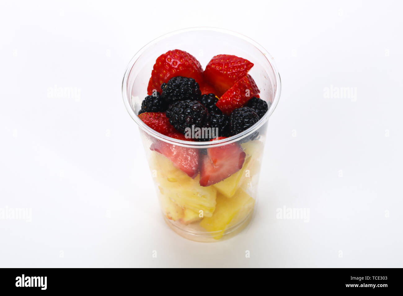 Mixed cut fruits in plastic hi-res stock photography and images - Alamy