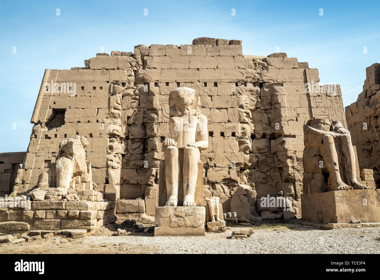 Precinct of Mut, Temples of Karnak, Karnak, Luxor, Egypt Stock Photo ...