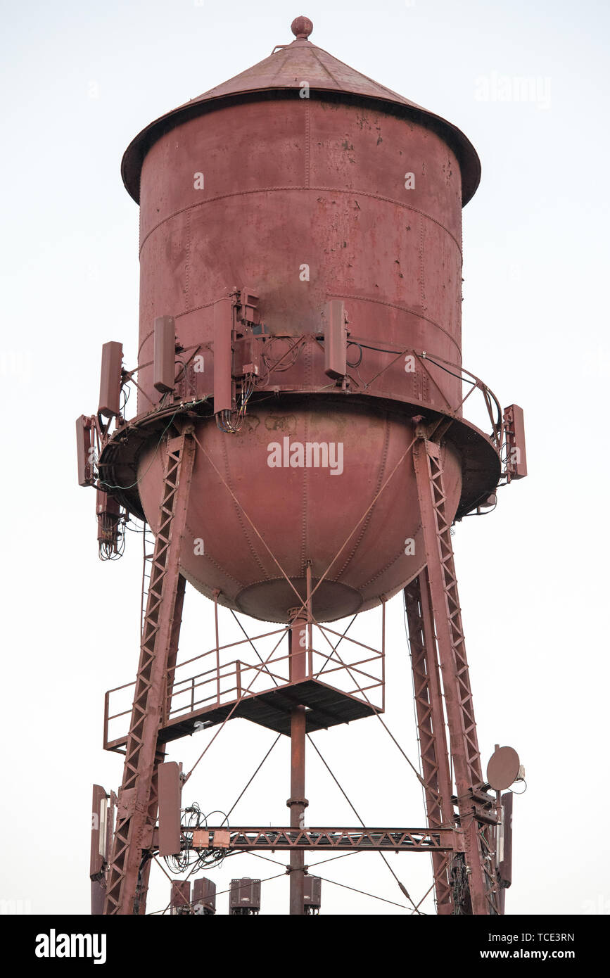 water tower with cell tower Stock Photo - Alamy