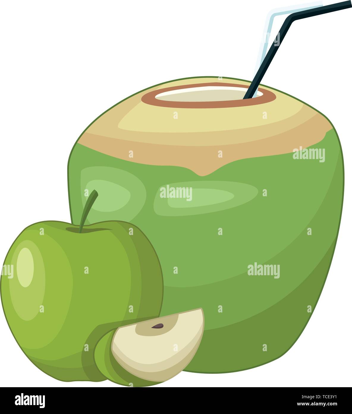 Apple beach Stock Vector Images - Alamy