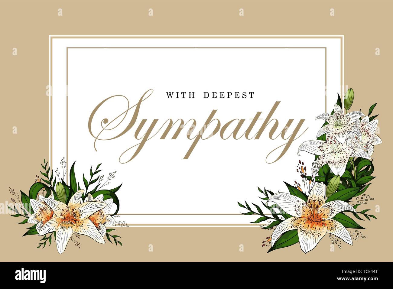 Flower condolences Stock Vector Images - Alamy