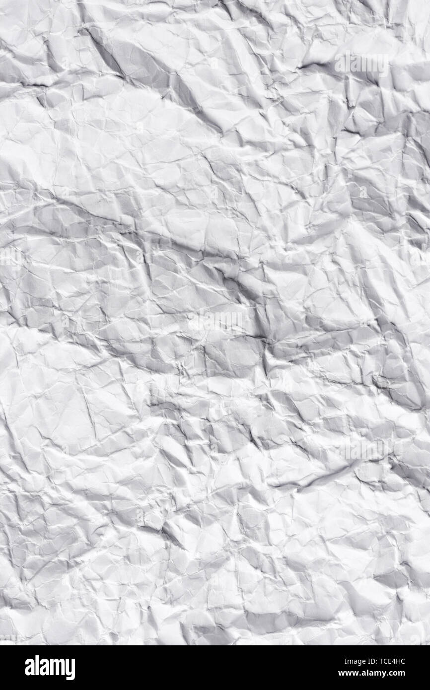 White crumpled paper closeup Stock Photo - Alamy