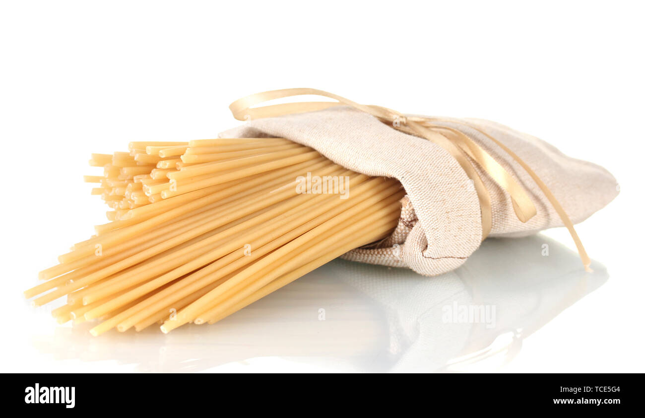 pasta in a bag isolated on white Stock Photo - Alamy