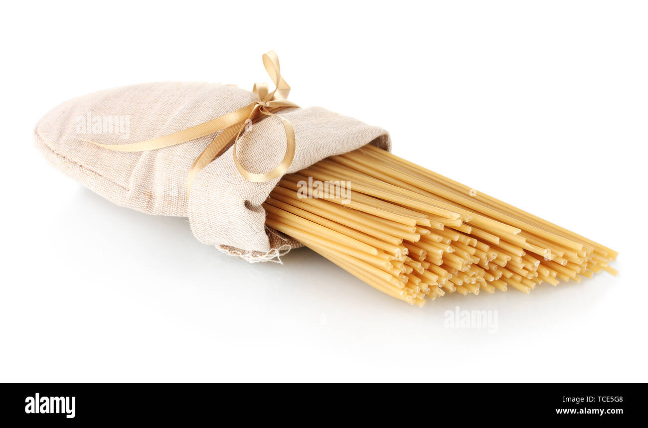 pasta in a bag isolated on white Stock Photo - Alamy