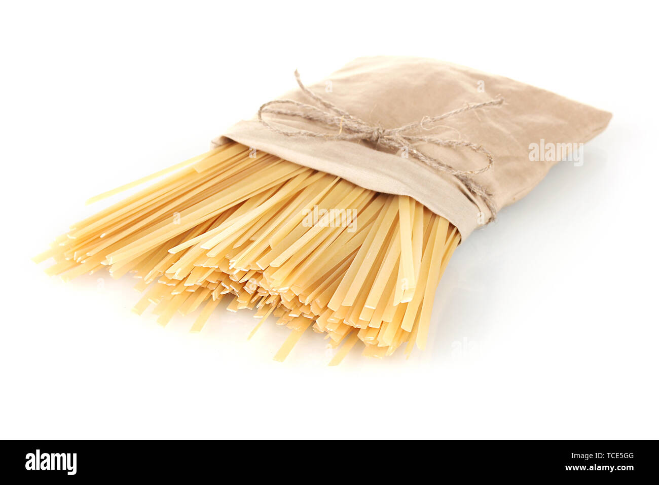 pasta in a bag isolated on white Stock Photo - Alamy