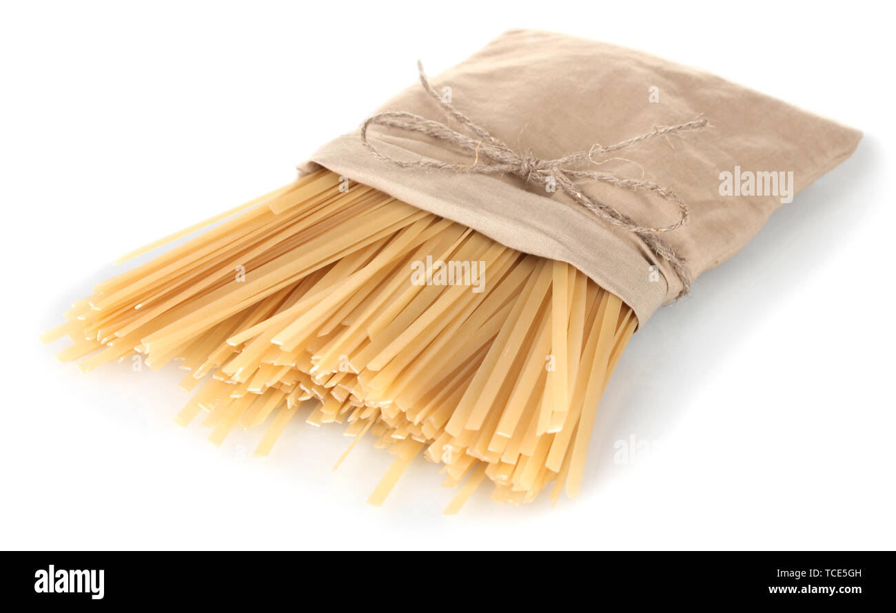 pasta in a bag isolated on white Stock Photo - Alamy