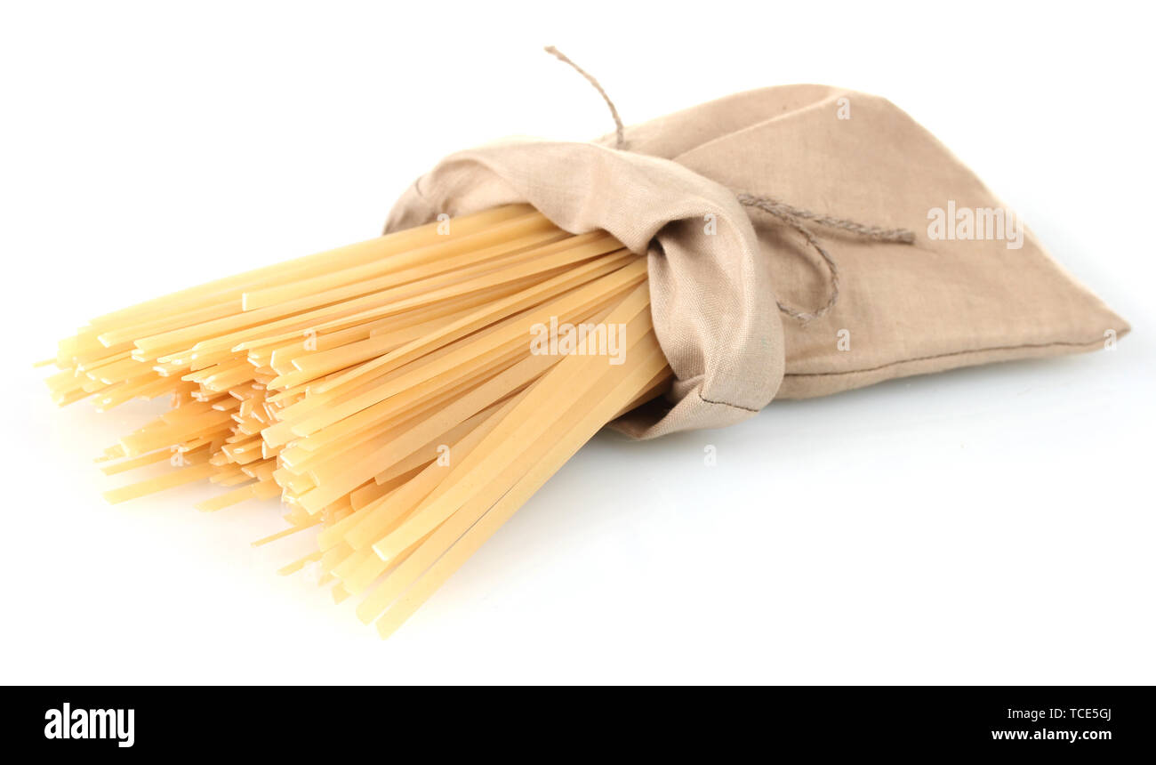 pasta in a bag isolated on white Stock Photo - Alamy