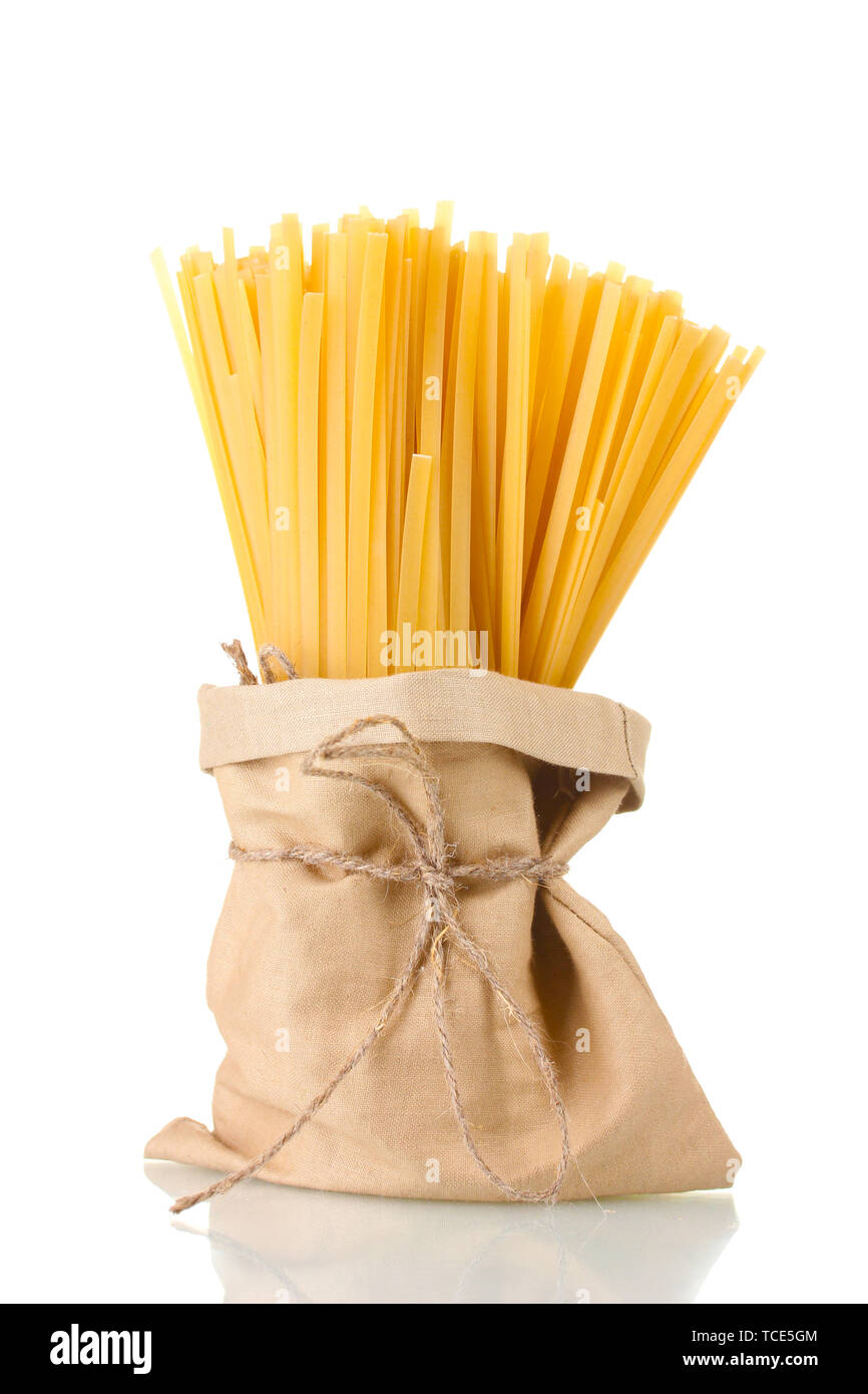 pasta in a bag isolated on white Stock Photo - Alamy