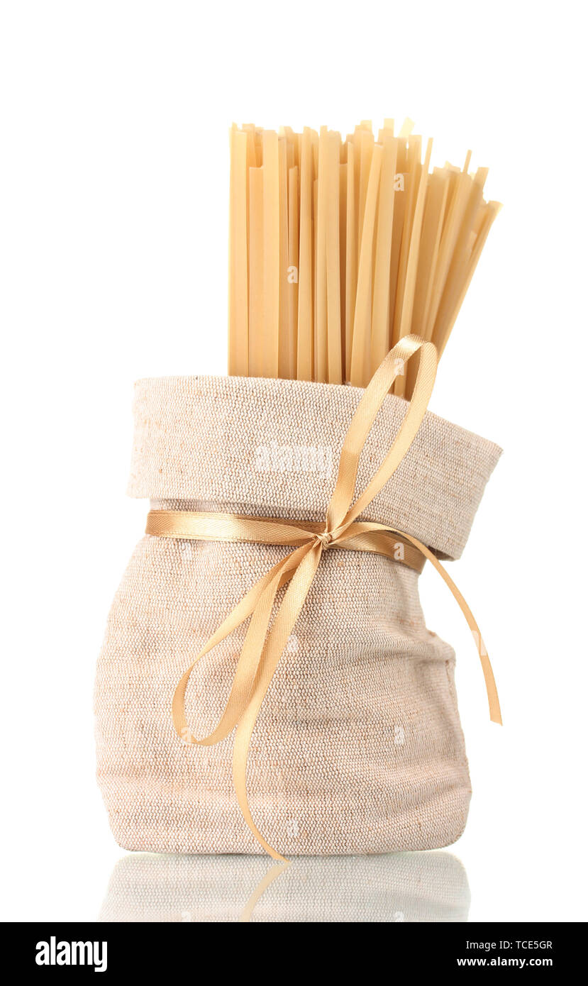 pasta in a bag isolated on white Stock Photo - Alamy