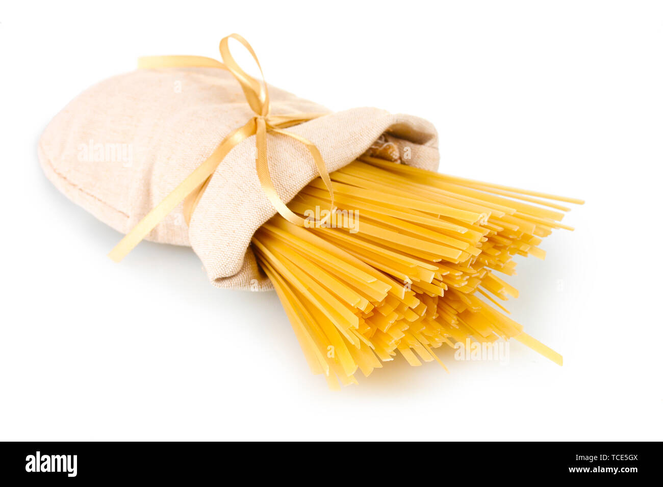 pasta in a bag isolated on white Stock Photo - Alamy