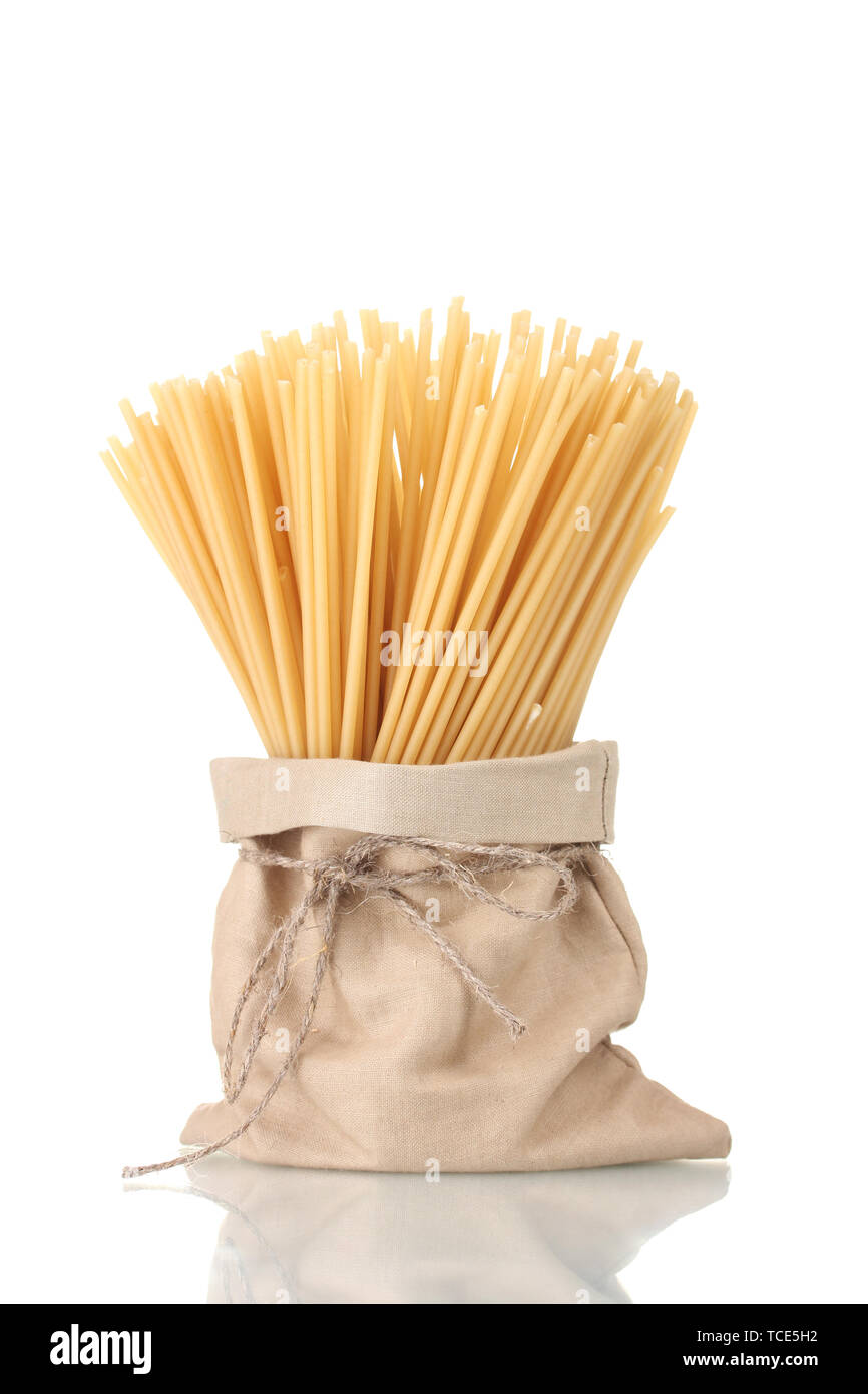 pasta in a bag isolated on white Stock Photo - Alamy