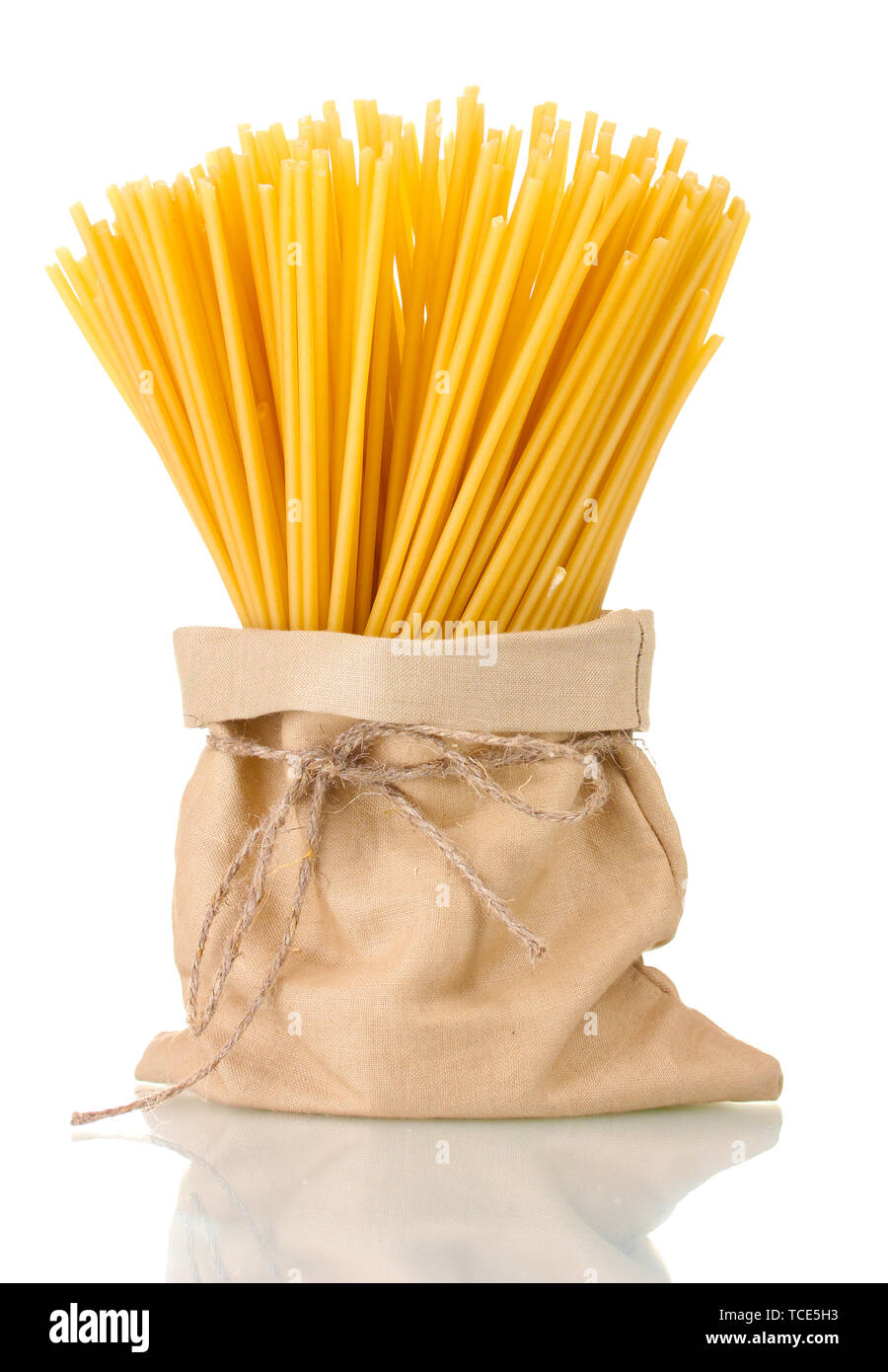 pasta in a bag isolated on white Stock Photo - Alamy