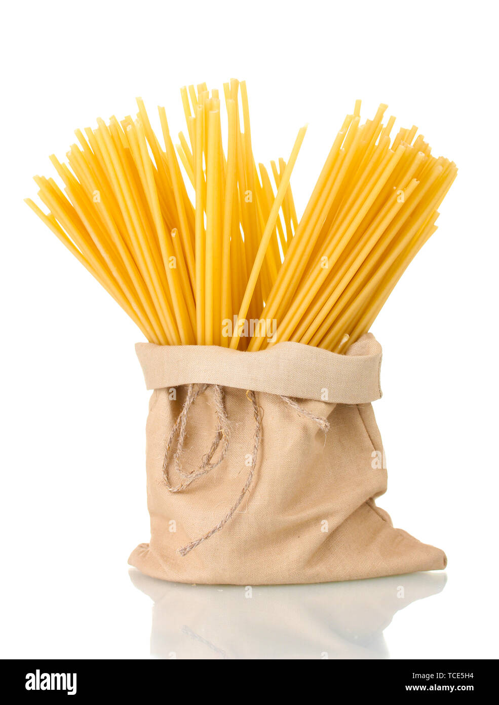 pasta in a bag isolated on white Stock Photo - Alamy