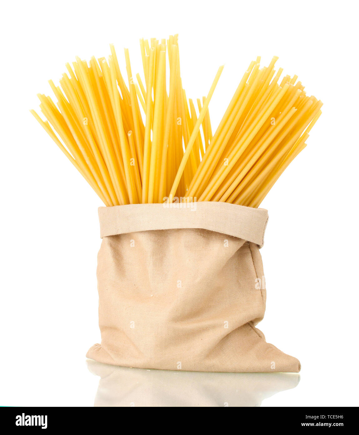 pasta in a bag isolated on white Stock Photo - Alamy