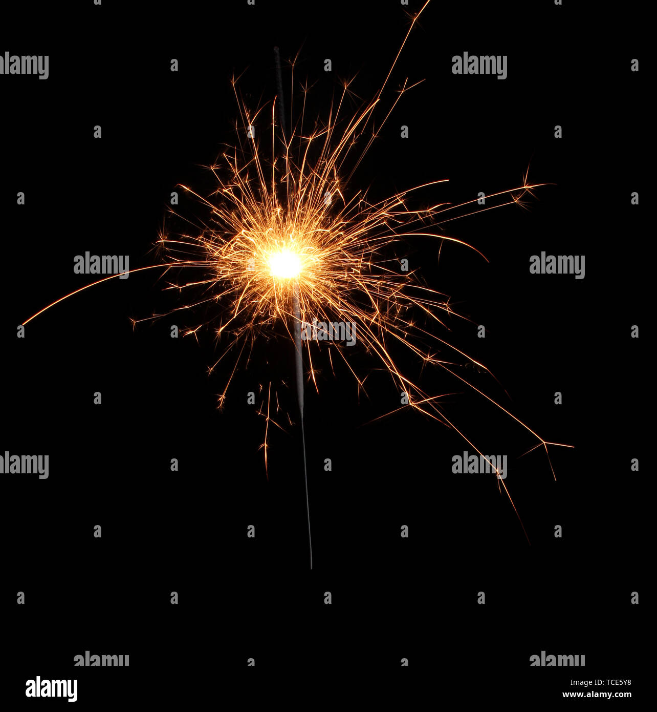 beautiful sparkler on black background Stock Photo - Alamy
