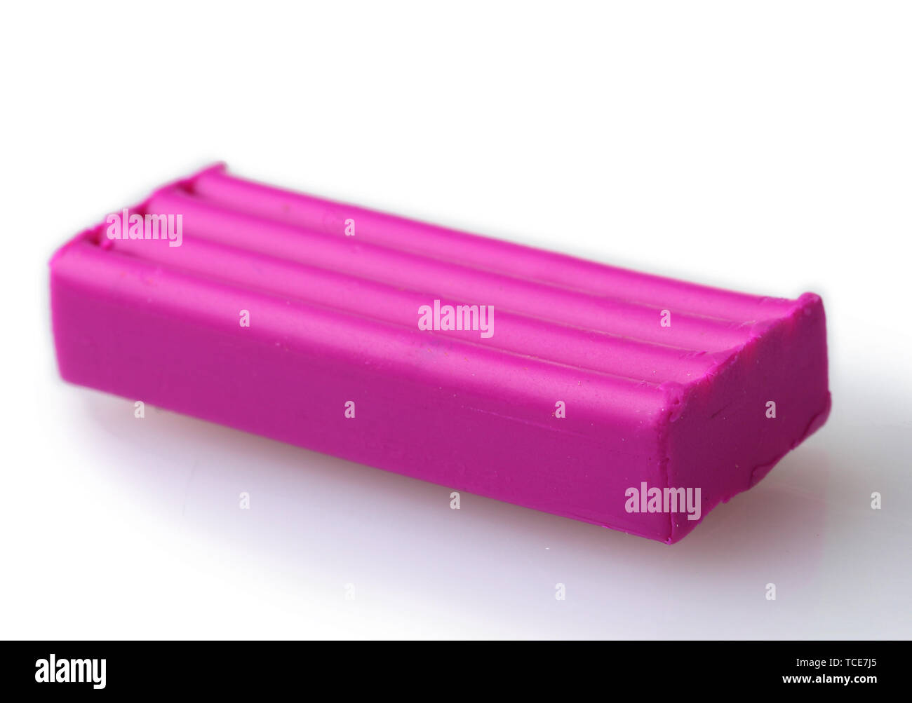Children bright pink plasticine isolated on white Stock Photo - Alamy