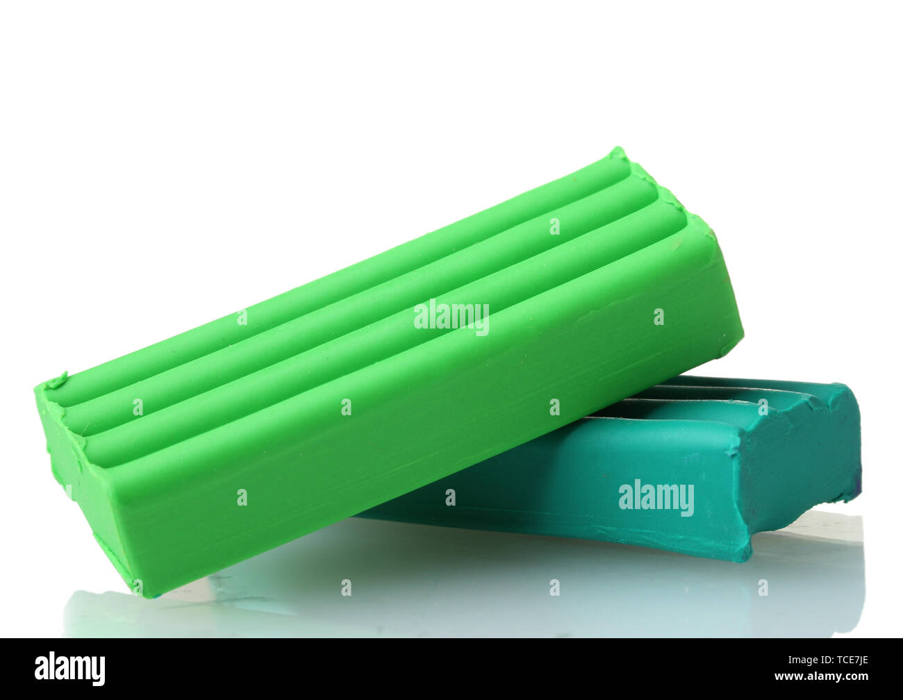 Children bright green plasticine isolated on white Stock Photo - Alamy