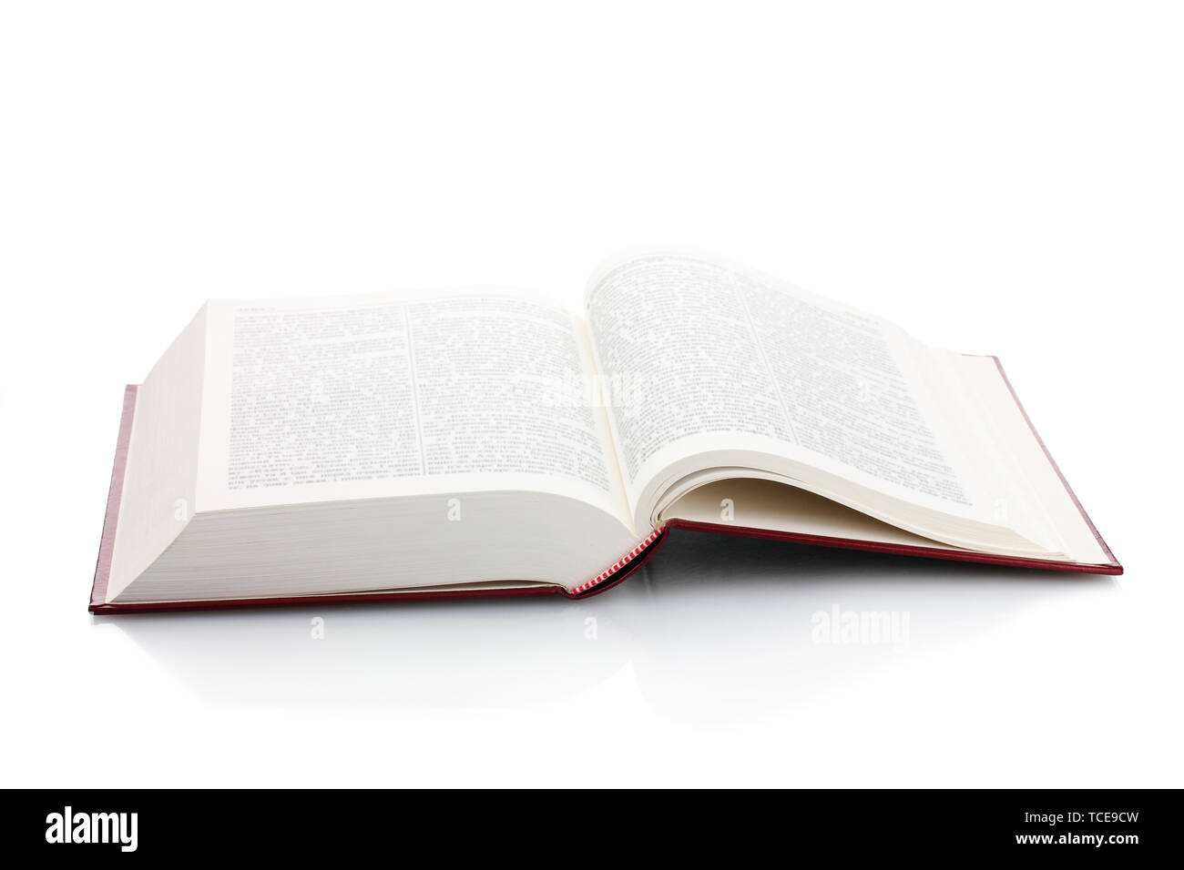 Big open book isolated on white Stock Photo - Alamy