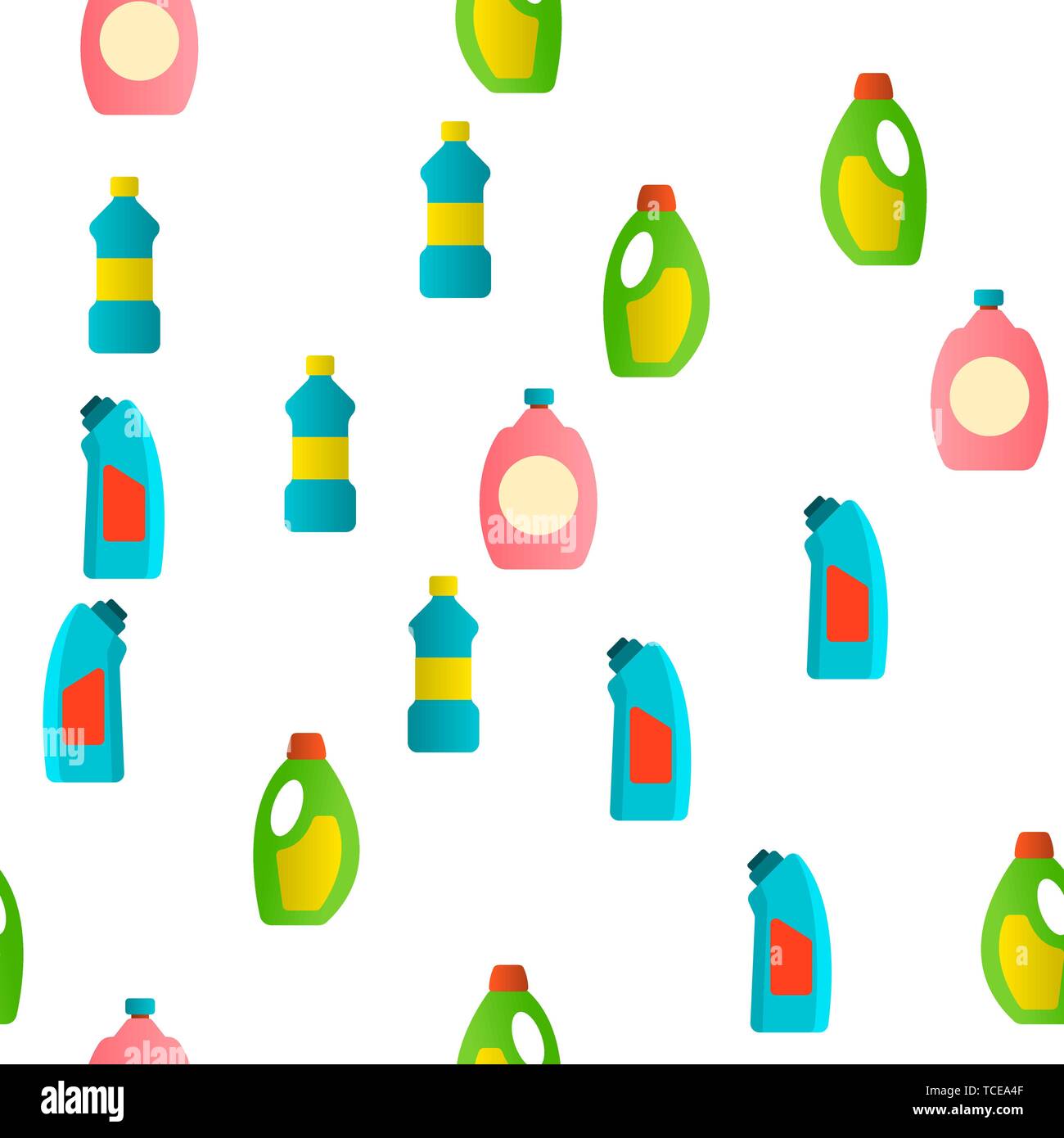 Detergent, Washing Liquid Vector Seamless Pattern Stock Vector Image ...