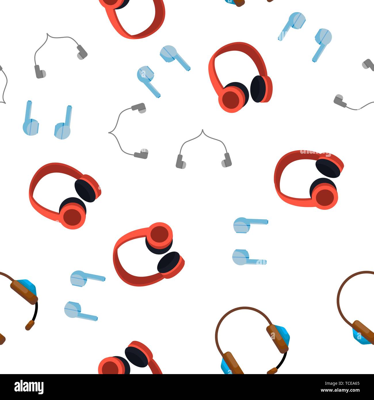 Headphones Icon Vector Seamless Pattern Stock Vector Image & Art - Alamy