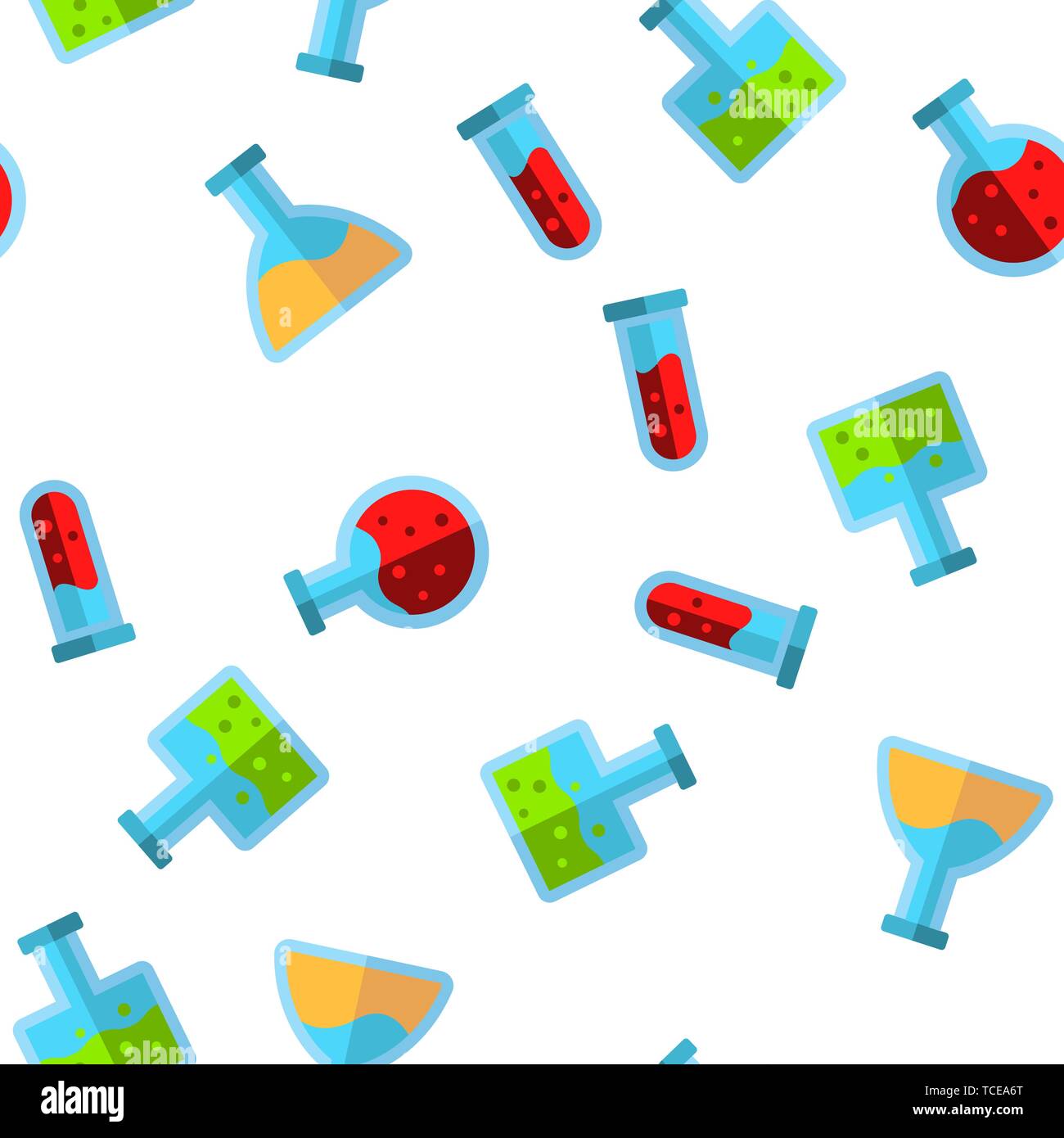 Test Tubes And Flasks Vector Seamless Pattern Stock Vector Image & Art ...