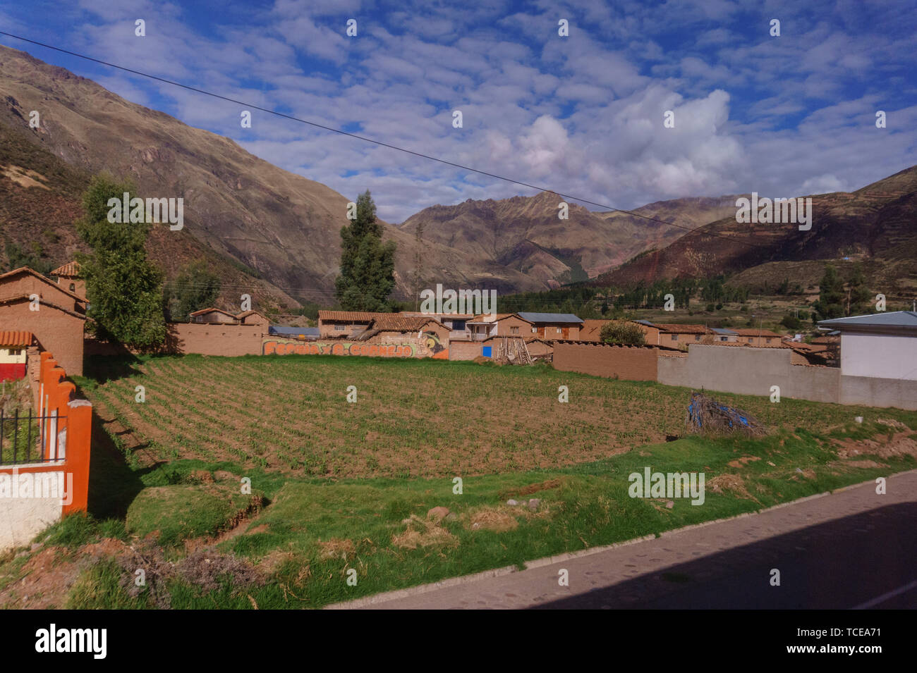 traditional peruvian village close to cusco, peru Stock Photo - Alamy