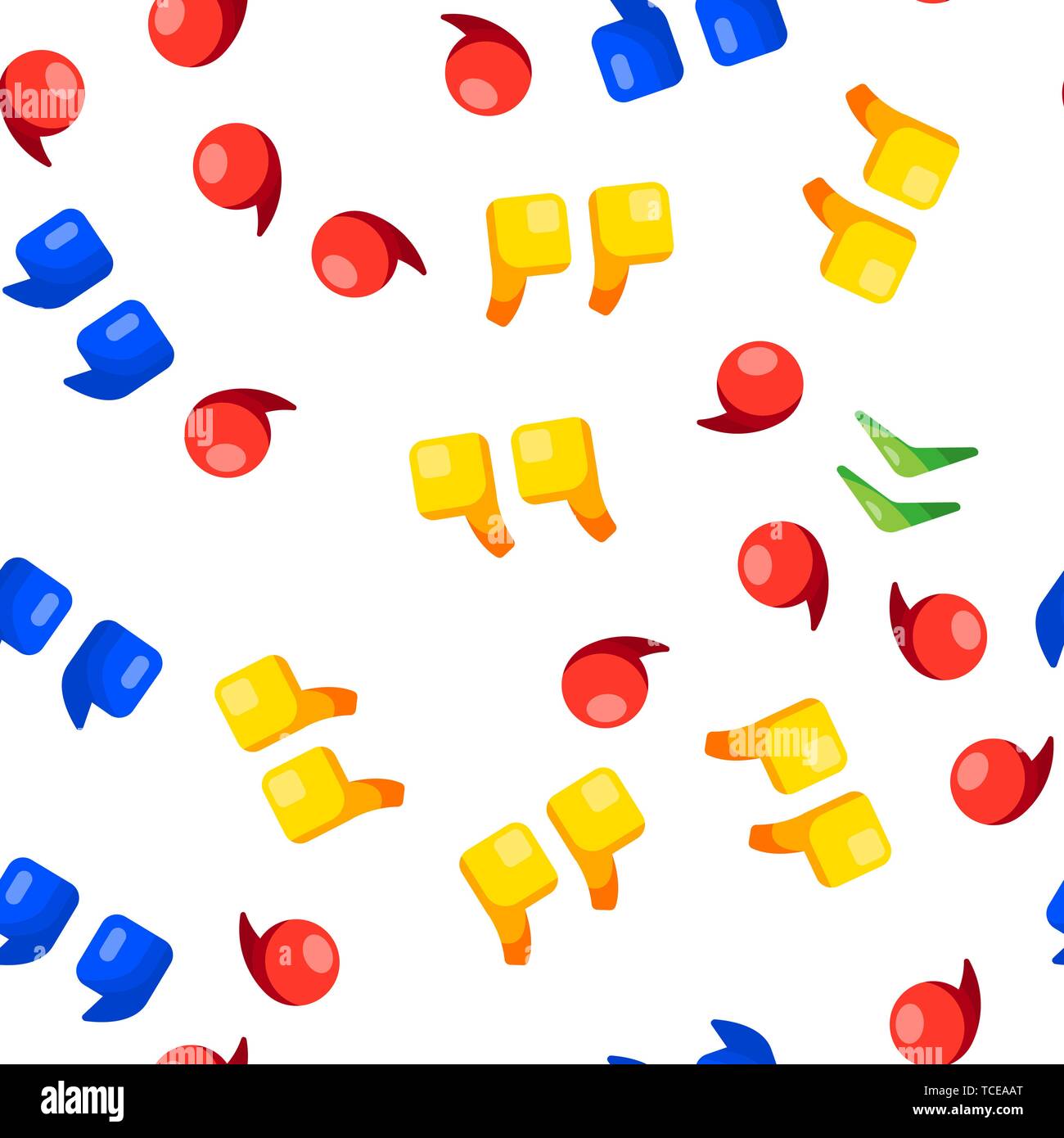 Quotation Marks, Inverted Commas Vector Seamless Pattern Stock Vector ...