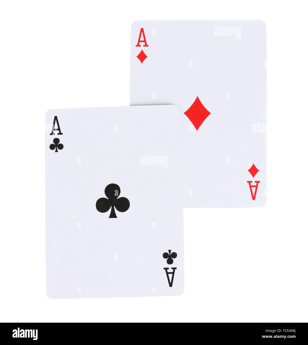 Two aces isolated on white Stock Photo - Alamy