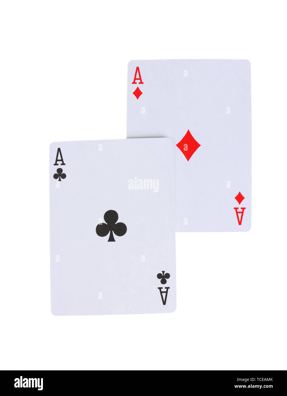 Two aces isolated on white Stock Photo - Alamy